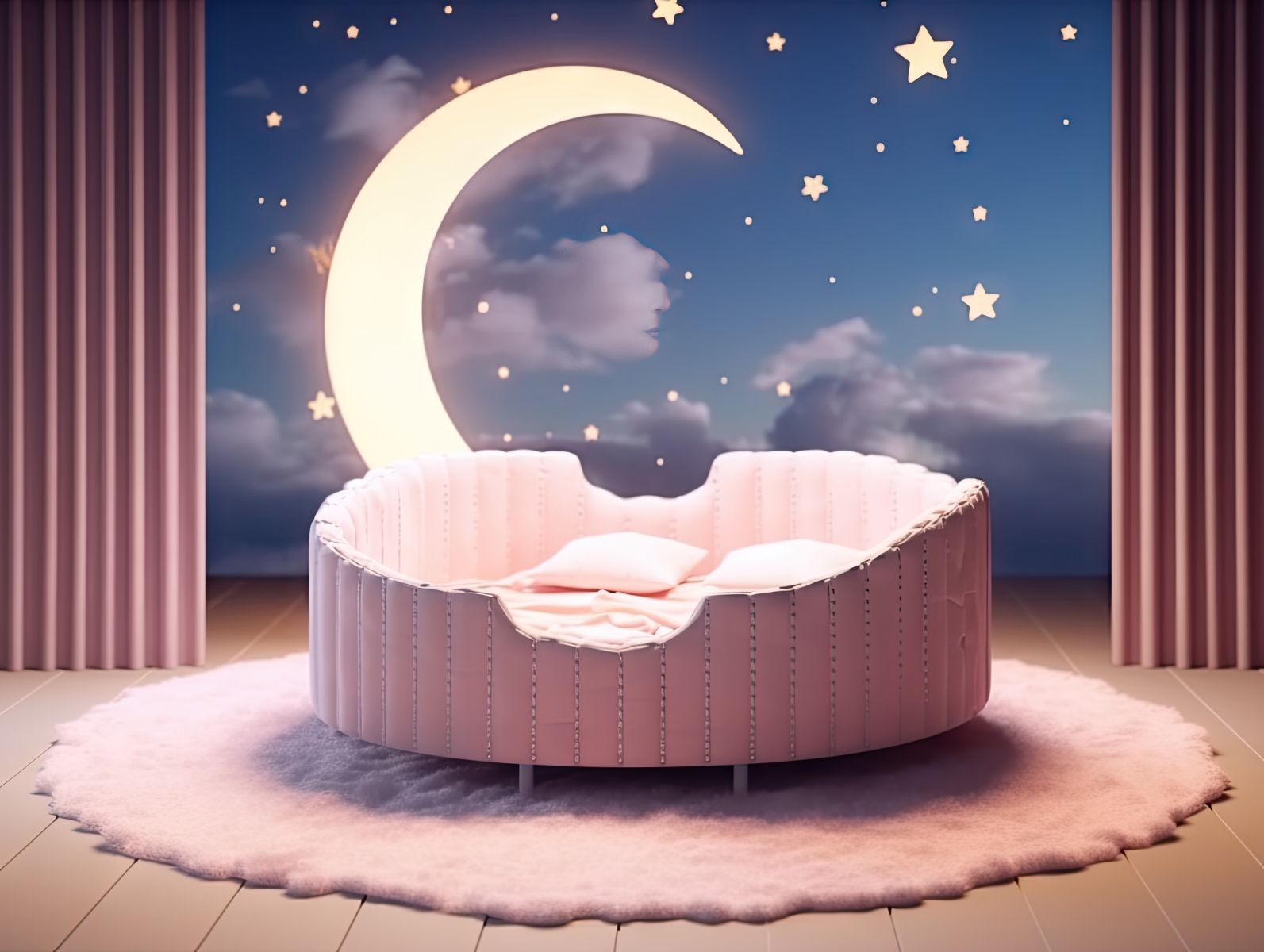 Free Sharing 15+ Super Cute Newborn Moon Bed Backgrounds